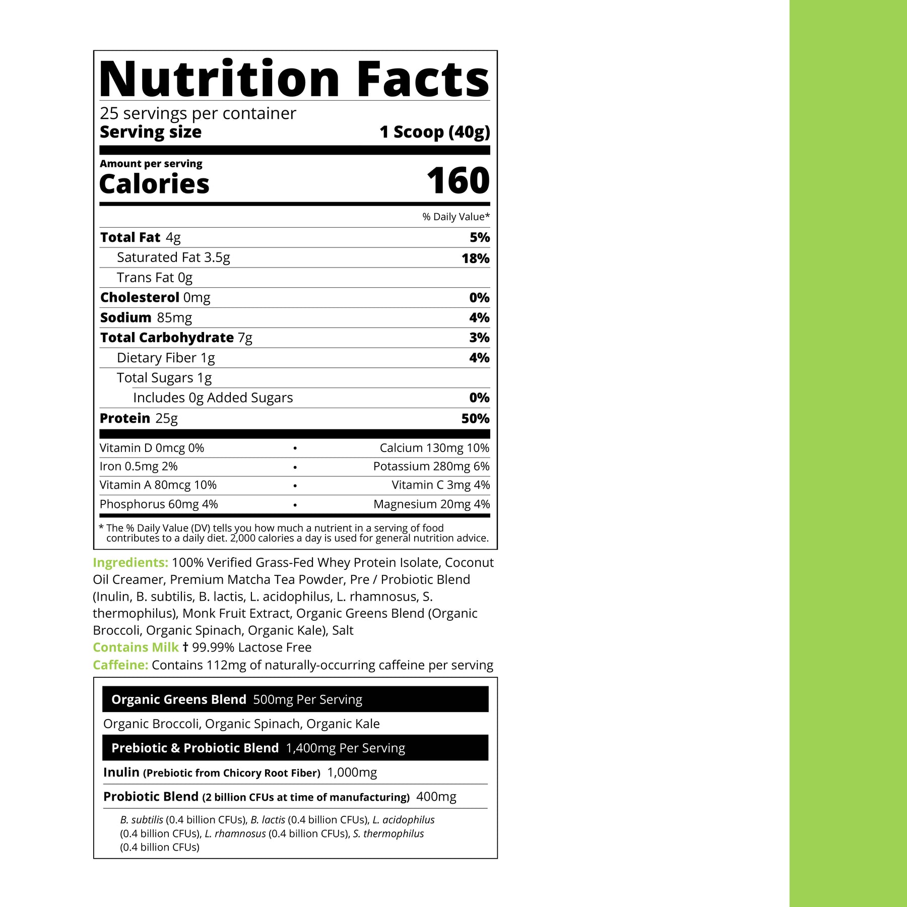 Matcha Latte Protein Powder