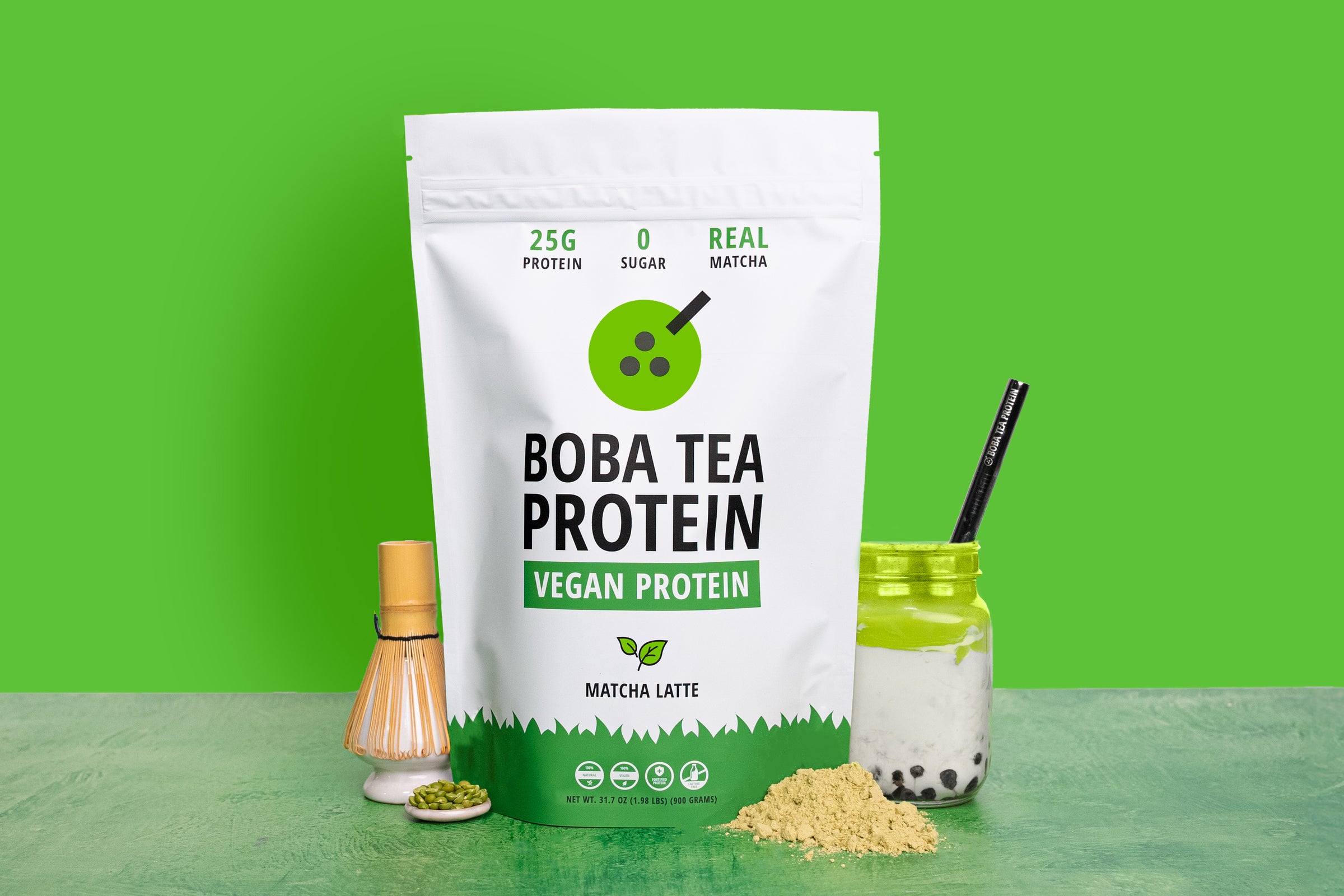 Matcha Latte Vegan Protein Powder
